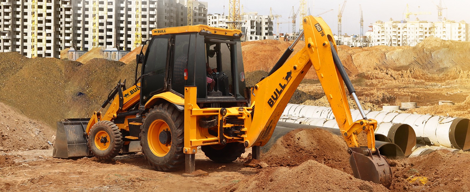 Bull HD 76 2WD | Construction Equipment | Backhoe Loader | Bull Machines