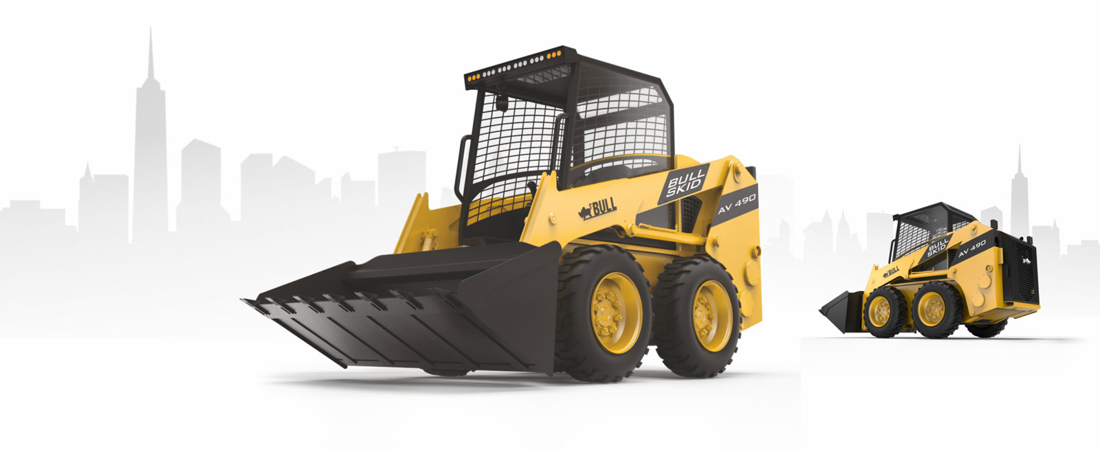 Bull Machine | BULL Skid Steer AV490 - Construction Equipment